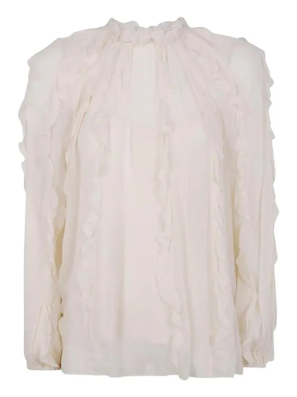 Zimmermann Frill Billow Blouse - Beige