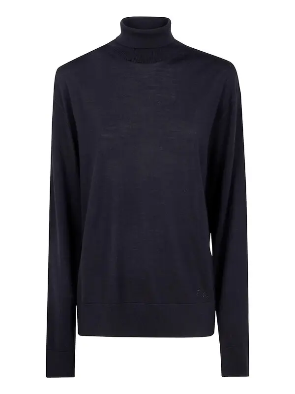 LANEUS Knitted Turtleneck - Black