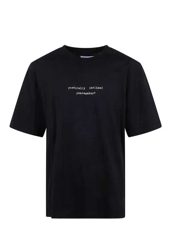 OAMC PEACEMAKER Loose Fit T-shirt "landart 02 Print - Black