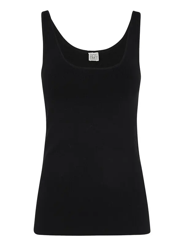 TOTEME Compact Knit Tank - Black