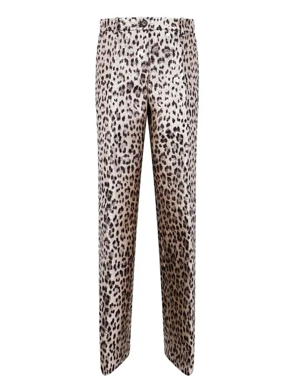 P.a.r.o.s.h Jacquard Lurex Trousers - Metallic