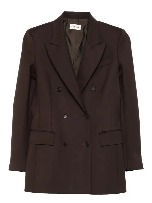 P.a.r.o.s.h Double-breasted Blazer - Brown