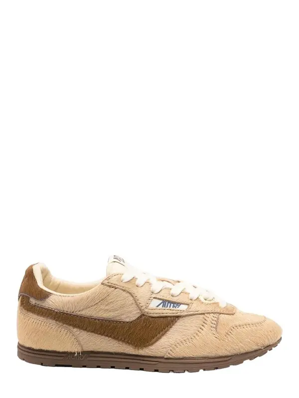 AUTRY Windspin Low Pony Nylon Sneakers - Beige