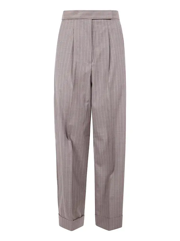 Max Mara Mxmmanetta Short Light Wool Trousers - Brown