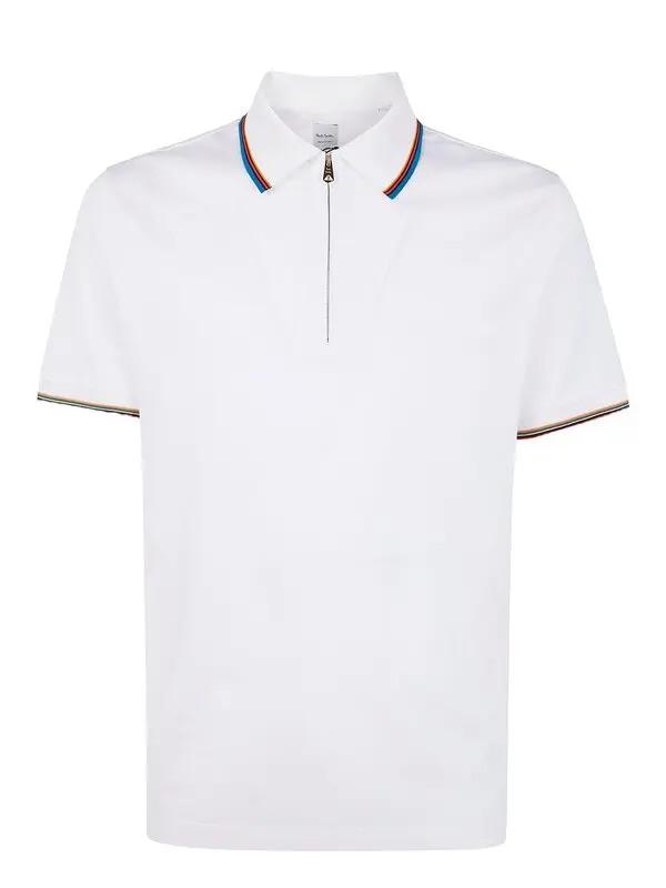 Paul Smith Polo Shirt Str Detail - White