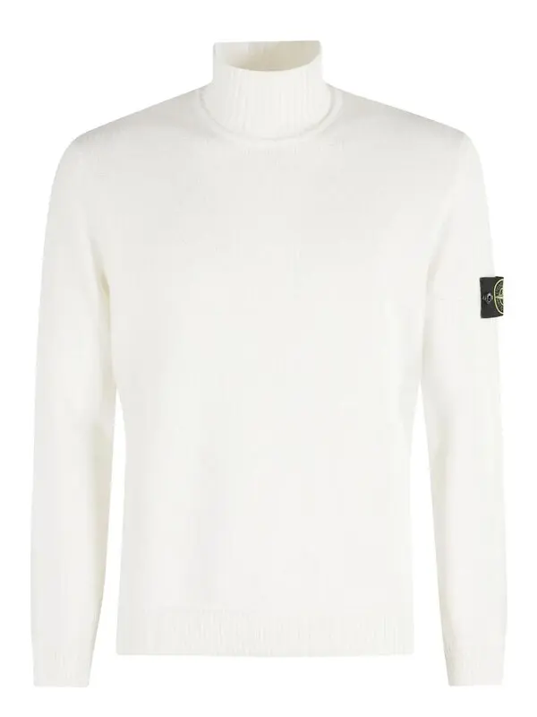 Stone Island Winter Cotton T-neck - White