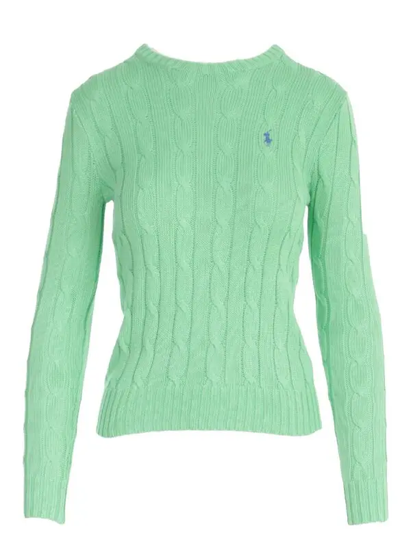 Polo Ralph Lauren Braided Crew Neck Sweater - Green