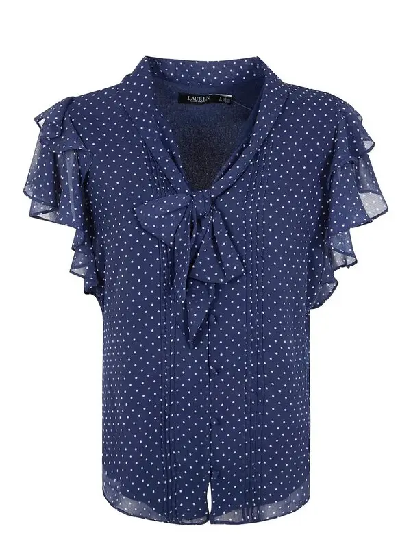 Ralph Lauren Prugan Short Sleeve Blouse - Blue