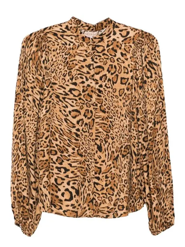 TWINSET Animalier Print Button-down Shirt - Black