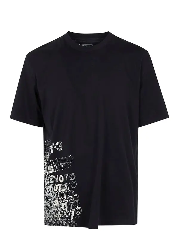 Y-3 YOHJI YAMAMOTO ADIDAS Gfx Short Sleeves Tee - Black