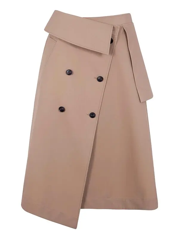 RÓHE Deconstructed Trench Skirt - Beige