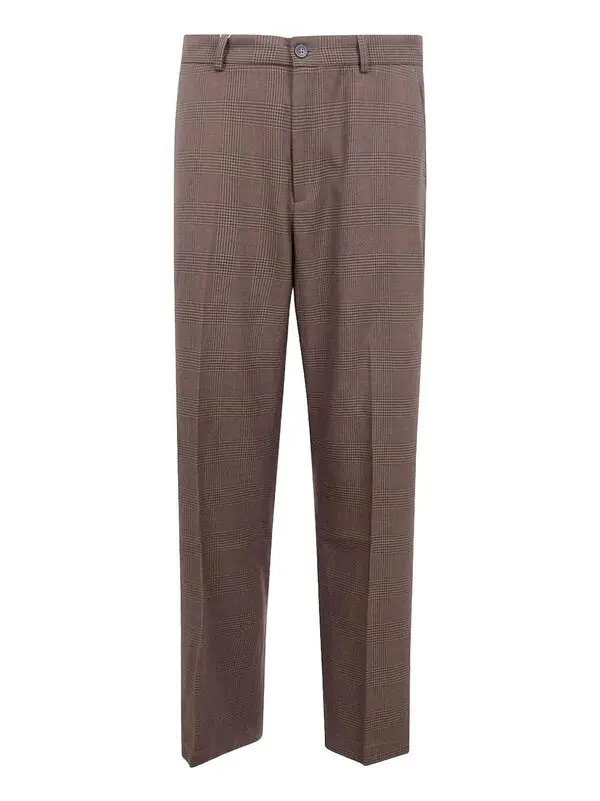 LES DEUX Randall Houndstooth Suit Pants - Brown