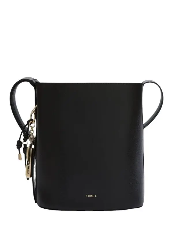 Furla Roxie Ares Leather Bucket Bag - Black