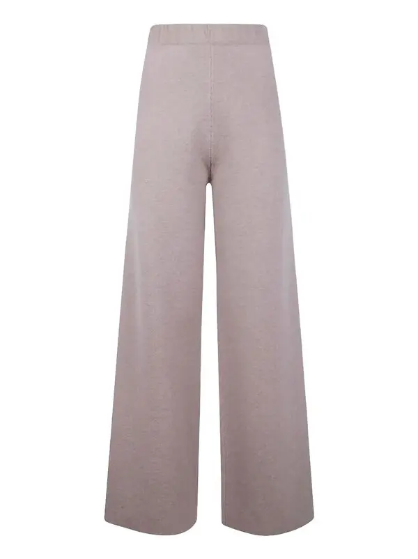 ANNECLAIRE Wool And Cashmere Knit Trousers - Beige