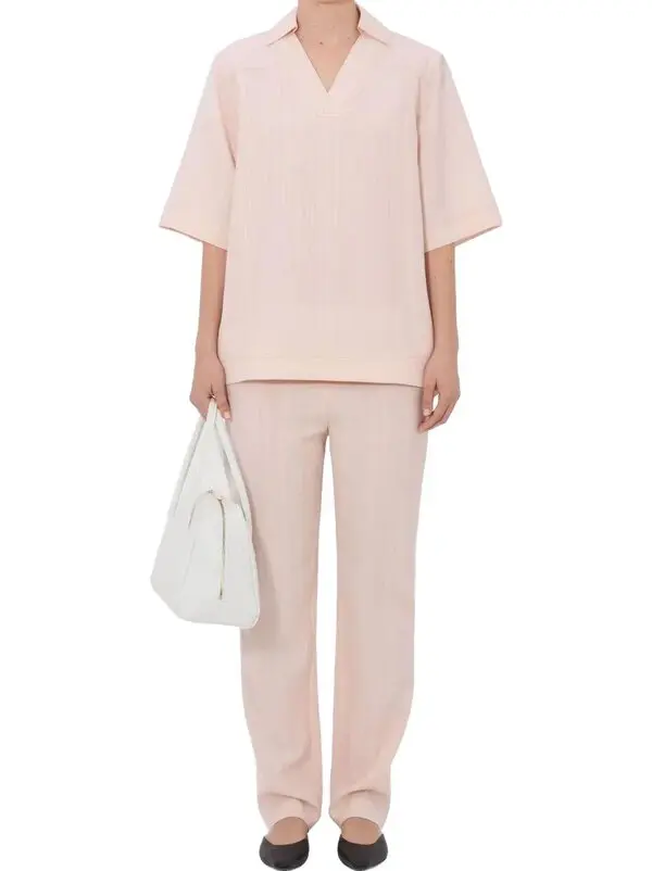 Loulou De Saison Ermo Oversized Polo Shirt - Pink