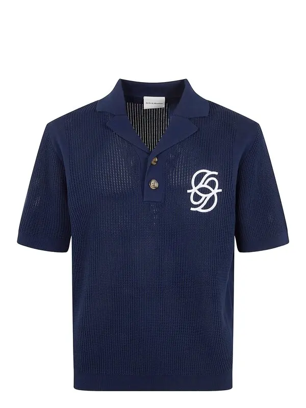 Drole De Monsieur Maille Monogramme" Polo Shirt - Blue