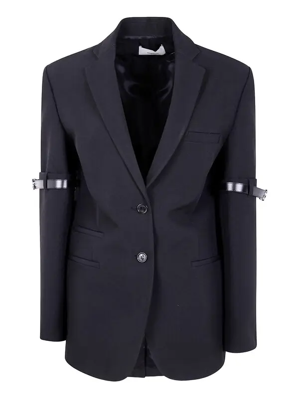 Coperni Logo Belted Blazer - Black