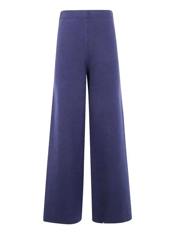 ANNECLAIRE Wool And Cashmere Knit Pants - Blue
