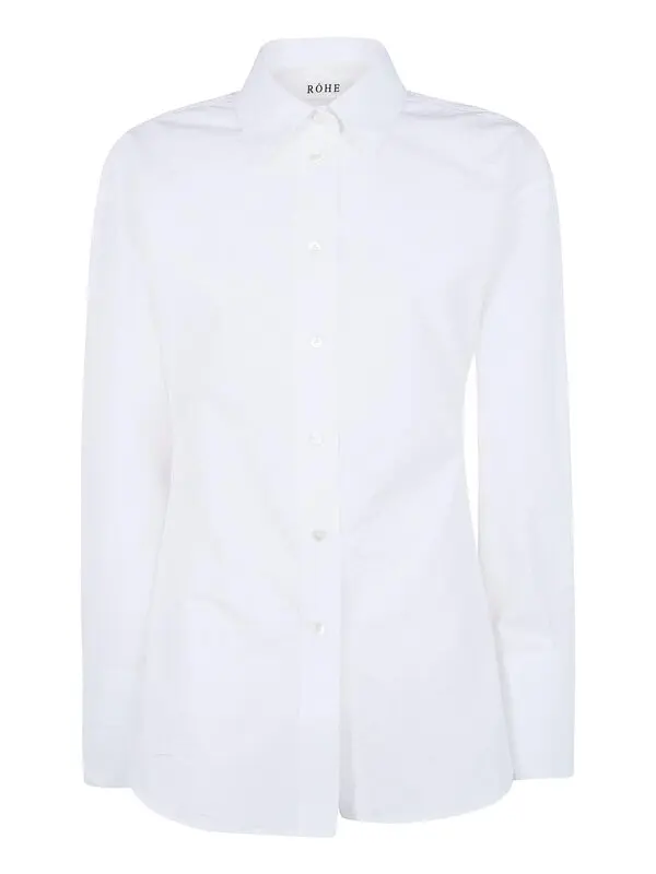 RÓHE Shaped Crushed Poplin Shirt - White