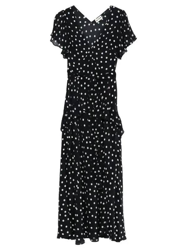 Rixo Evie Polka Dot Silk Dress - Multi