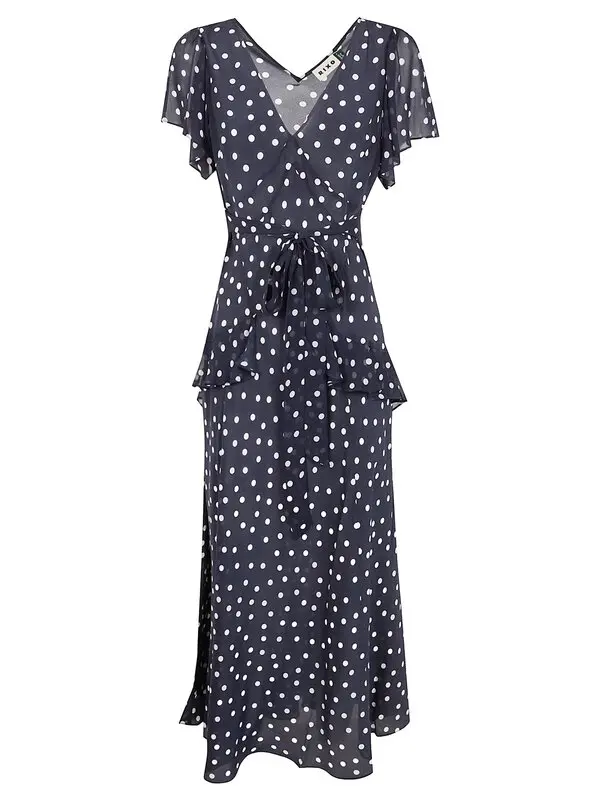 Rixo Evie Polka Dot Silk Dress - Multi