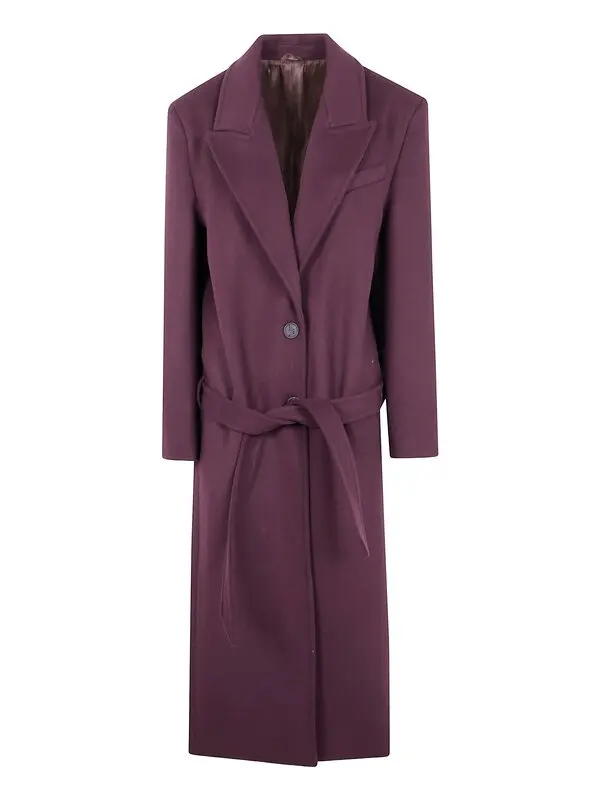 Attico Long Coat - Red