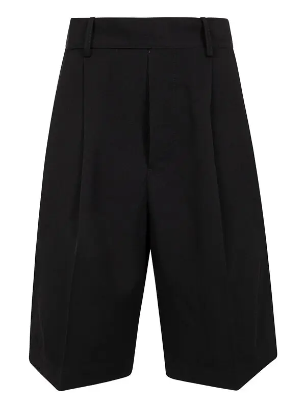 Yohji Yamamoto R-4 Tuck Short Pants - Black