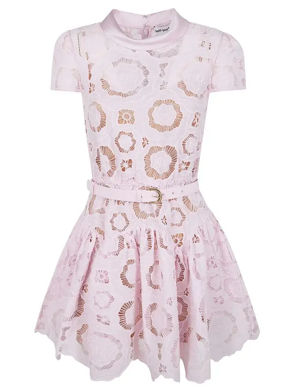 SELF-PORTRAIT Floral Lace Mini Dress - Pink
