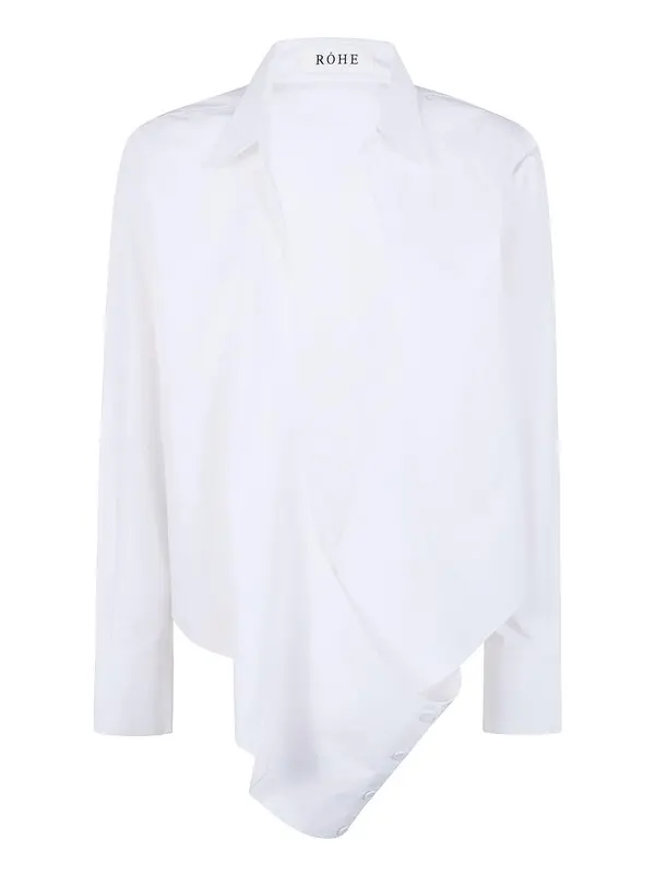 RÓHE Reinvented Tuxedo Wrap Shirt - White