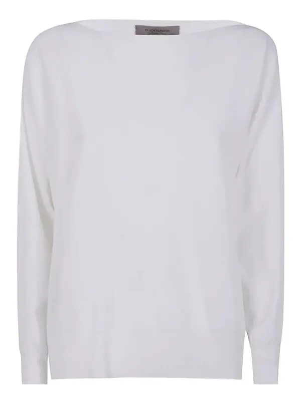 D.exterior Oversized Long Sleeve T-shirt - White