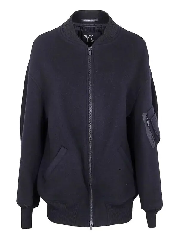 Y`S U-ma-1 Double Face Jacket - Black