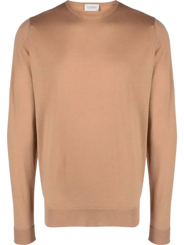 John Smedley Marcus Long Sleeve Pullover - Brown