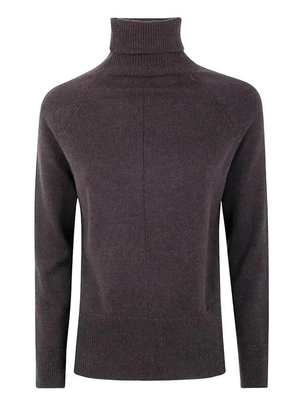 ANNECLAIRE Wool And Cashmere Turtleneck - Brown