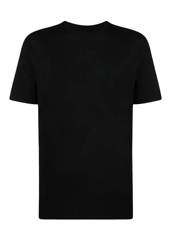 JIL SANDER Crew Neck T-shirt With Seasonal Print On The Back - Black