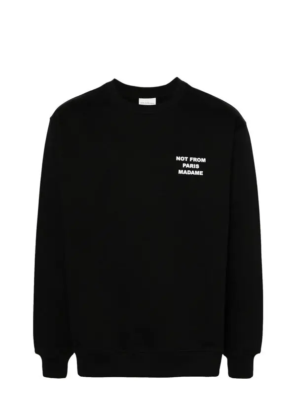 Drole De Monsieur Slogan Sweatshirt - Black