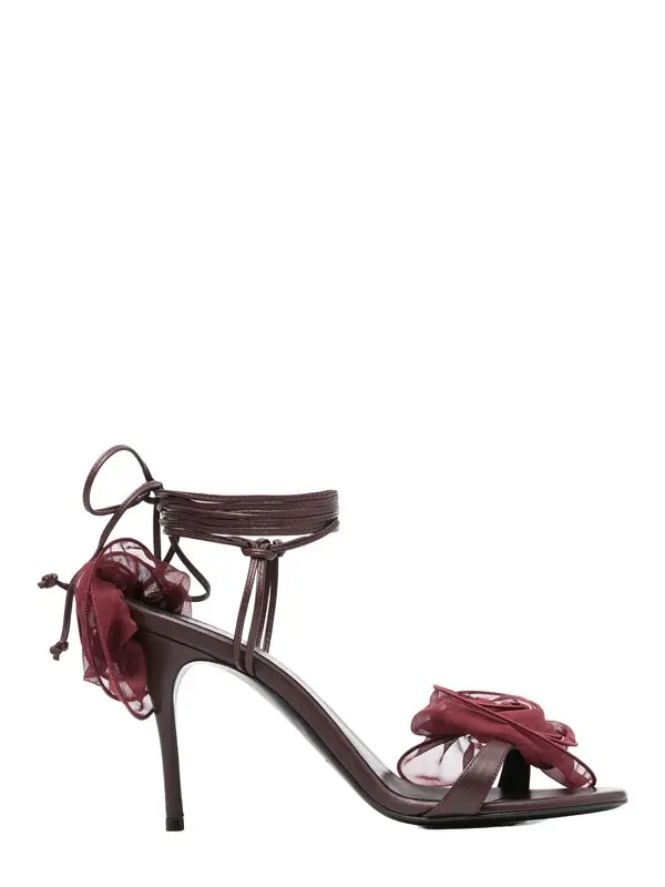 Magda Butrym Flowers Heeled Sandals - Red