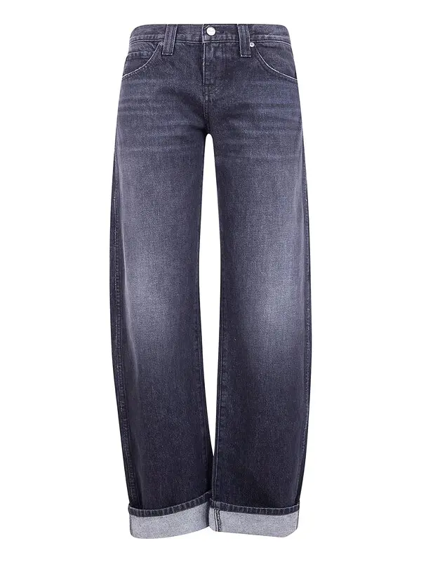 Khaite Karo Wide Leg Jeans - Gray