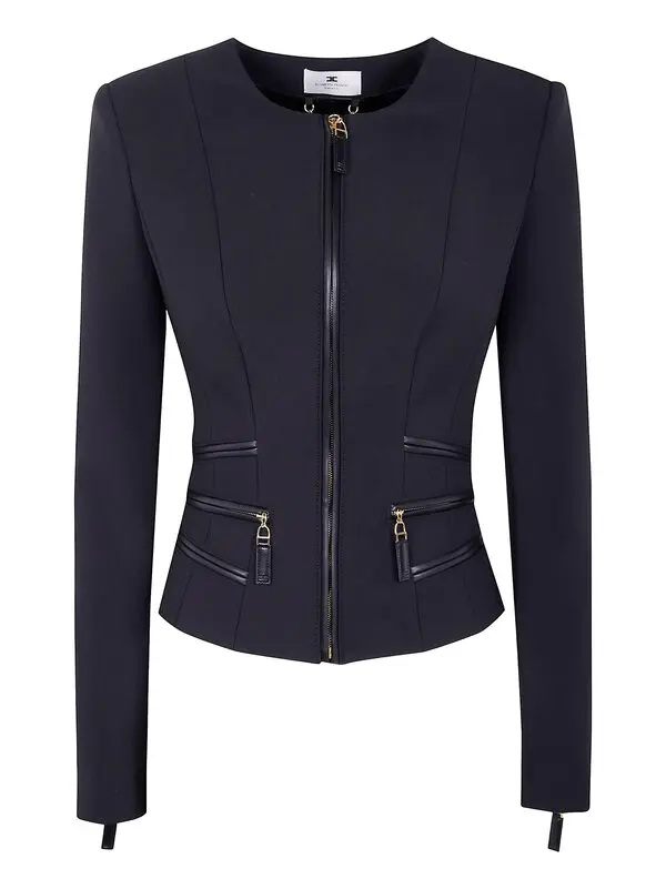 Elisabetta Franchi Zip-up Jacket - Black
