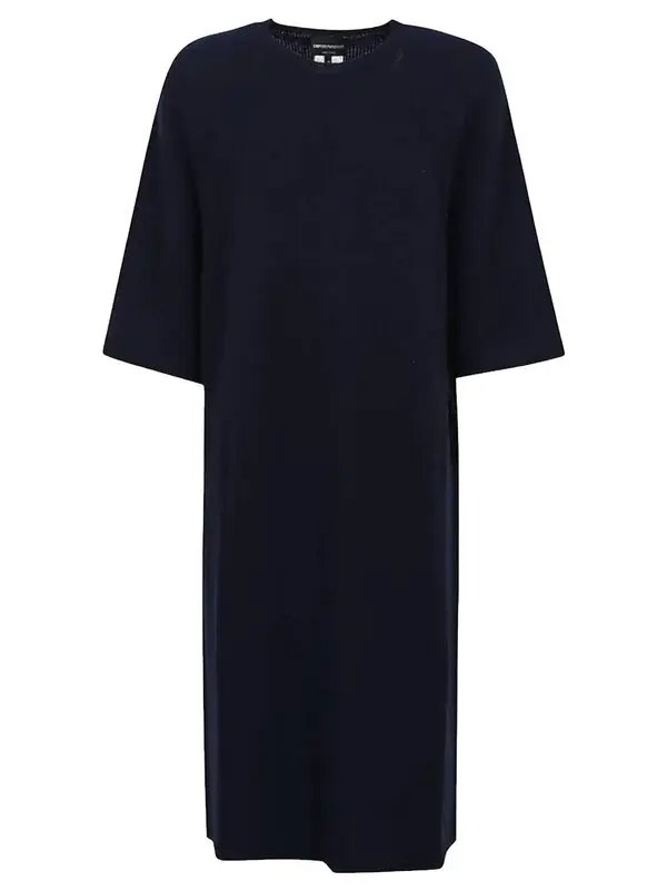Emporio Armani Over Short Sleeve Dress - Blue