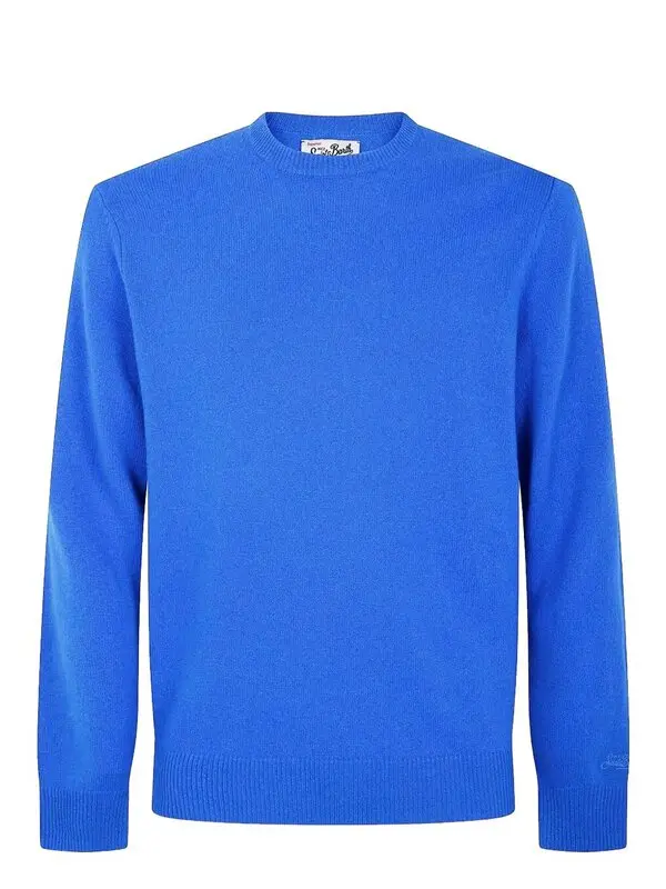 MC2 SAINT BARTH Regent Lambswool Crew Neck Sweater - Blue