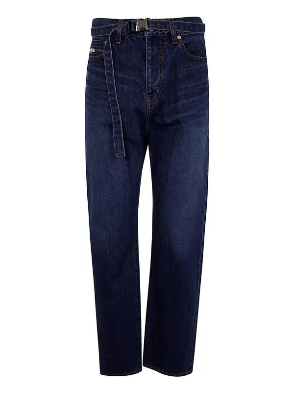 Sacai Straight Denim Pants - Blue