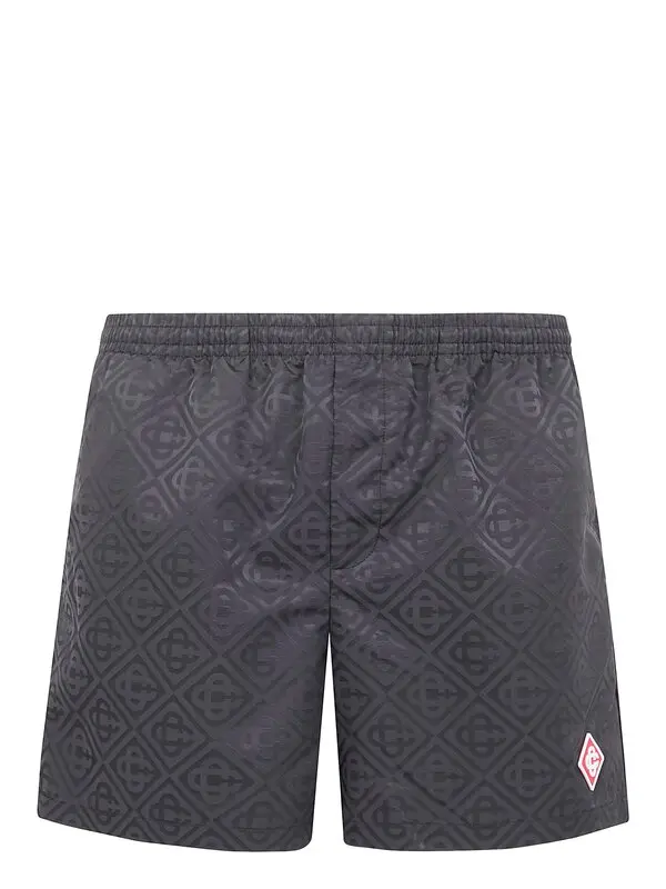 Casablanca Jacquard Swim Shorts - Black