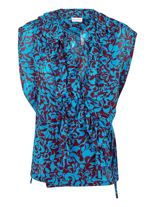 Dries Van Noten Clematis Blouse - Blue