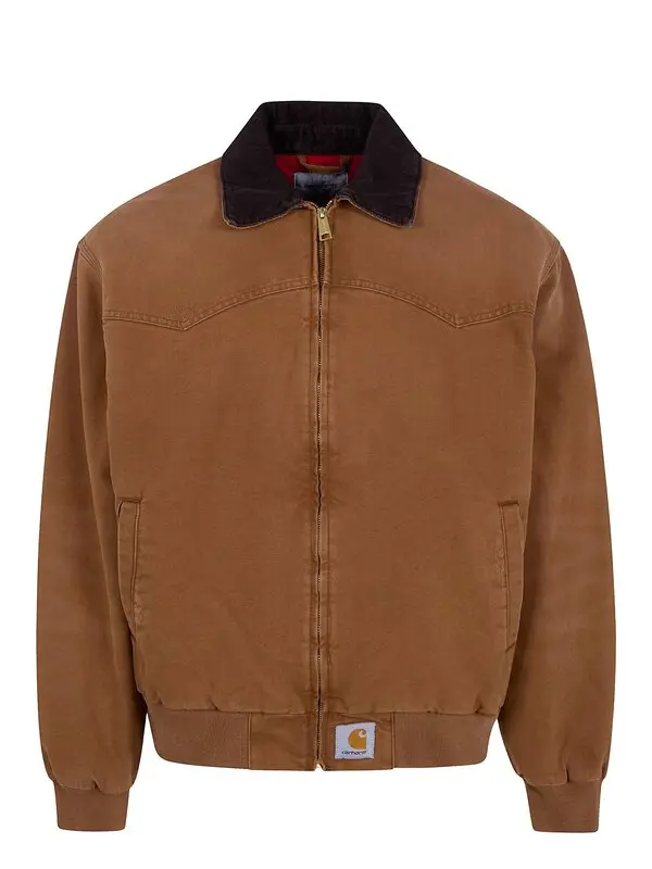 Carhartt Work In Progress Og "santa Fe" Jacket Dearborn Canvas - Brown