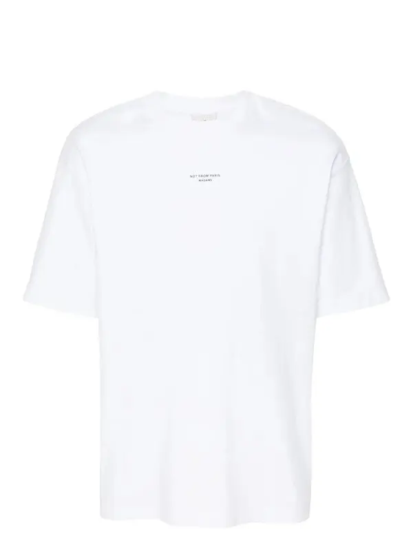 Drole De Monsieur Le T-shirt Slogan Classique' T-shirt - White