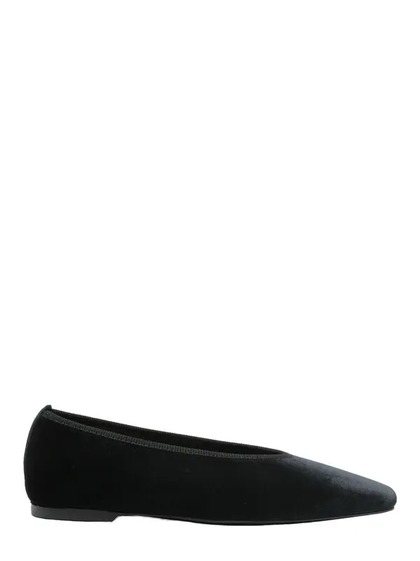 TOTEME Velvet Ballerinas - Black