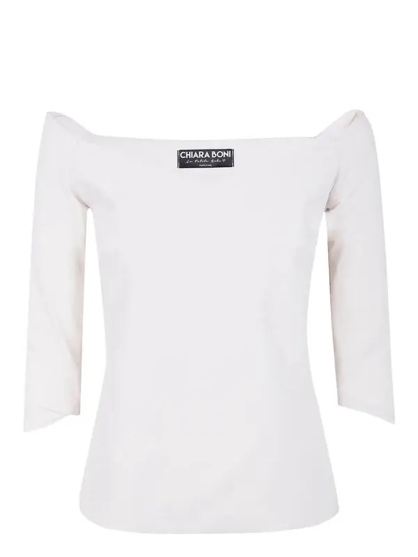 Chiara Boni La Petite Robe Jersey Top - White