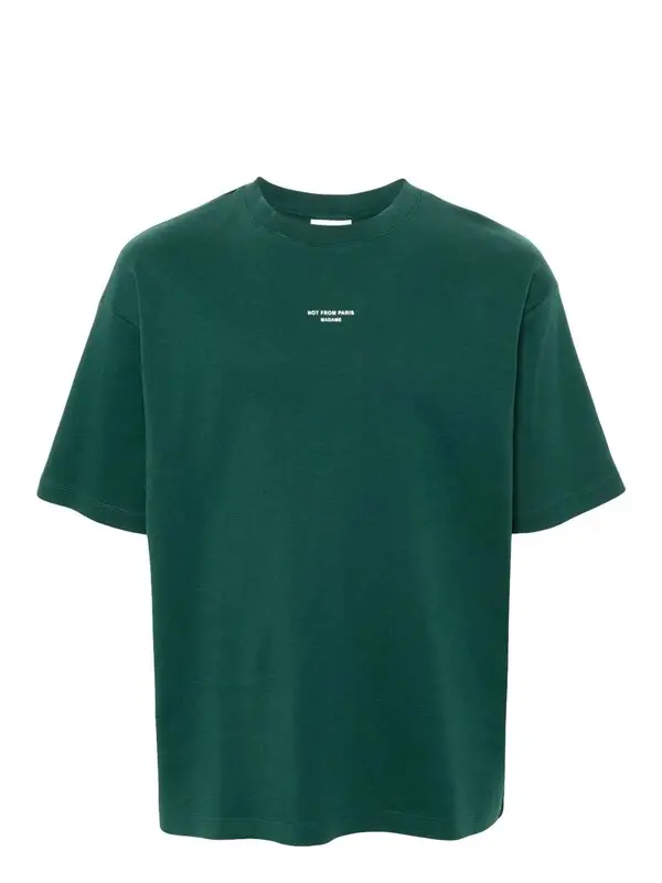 Drole De Monsieur Le T-shirt Slogan Classique" T-shirt - Green