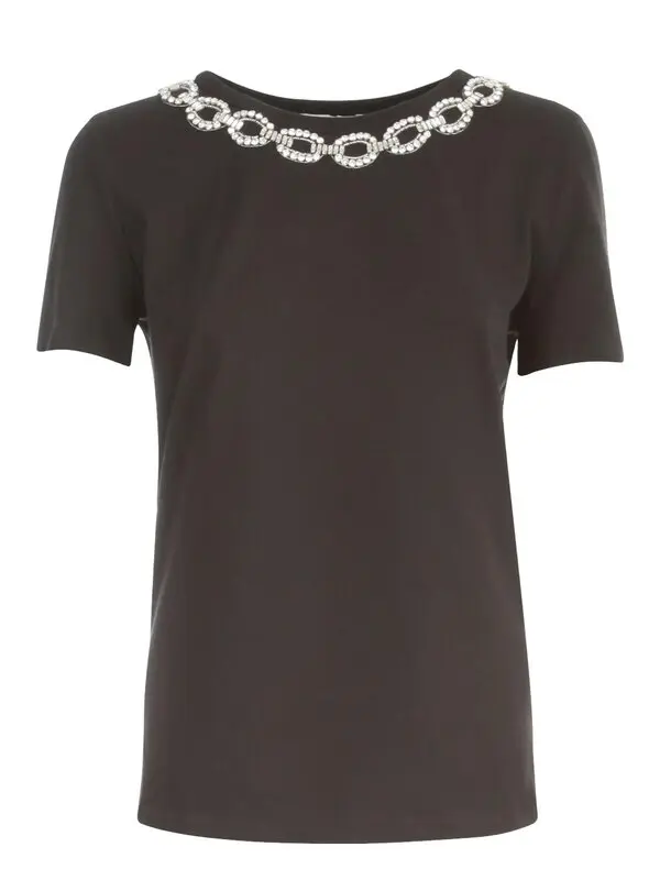 Blumarine Crew Neck T-shirt - Black