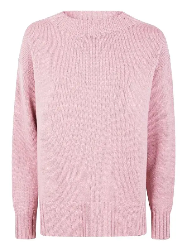 DRUMOHR Long Sleeve Crew Neck Sweater - Pink